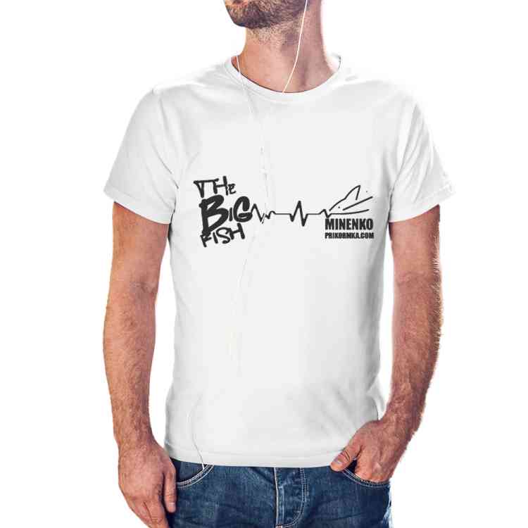 Футболка MINENKO «The Big Fish» (M) белая - интернет-магазин «MINENKO»