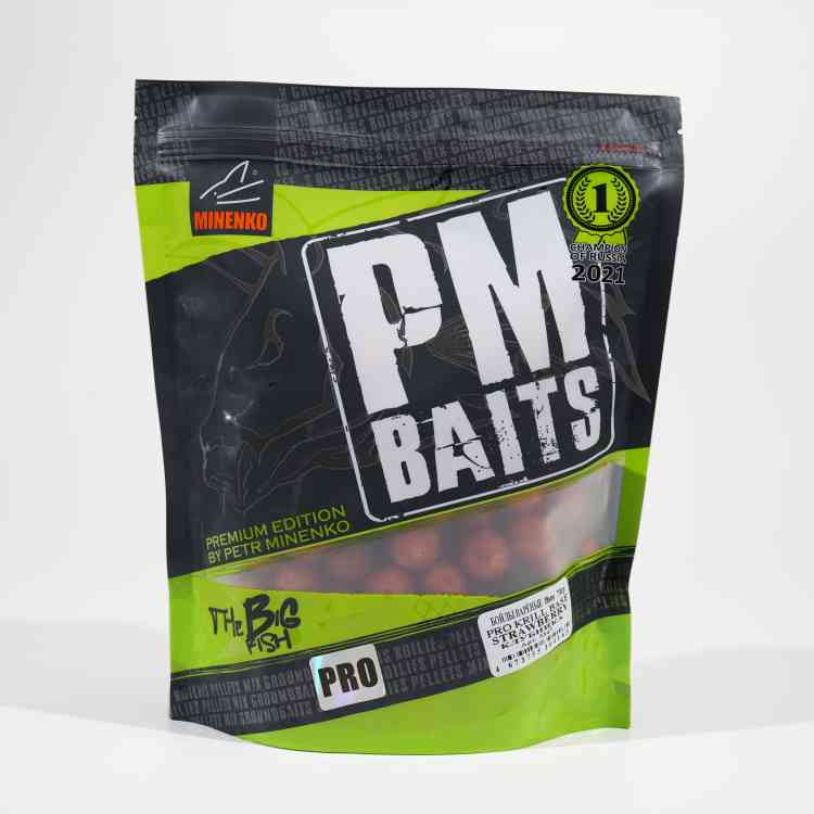 Бойлы варёные клубника PRO KRILL д15 мм - интернет-магазин «MINENKO»