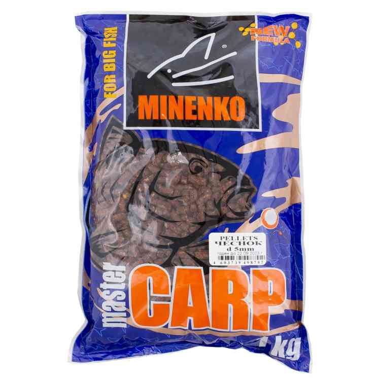 Пеллетс MINENKO Master Carp Чеснок 5мм купить в рыболовном интернет-магазине «MINENKO»