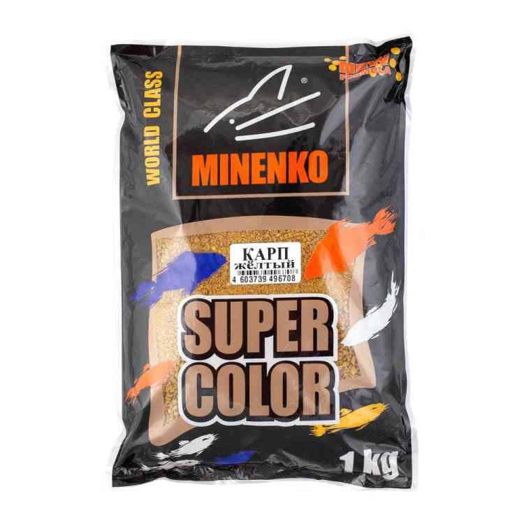 Прикормка MINENKO Super Color Карп Жёлтый купить в рыболовном интернет-магазине «MINENKO»