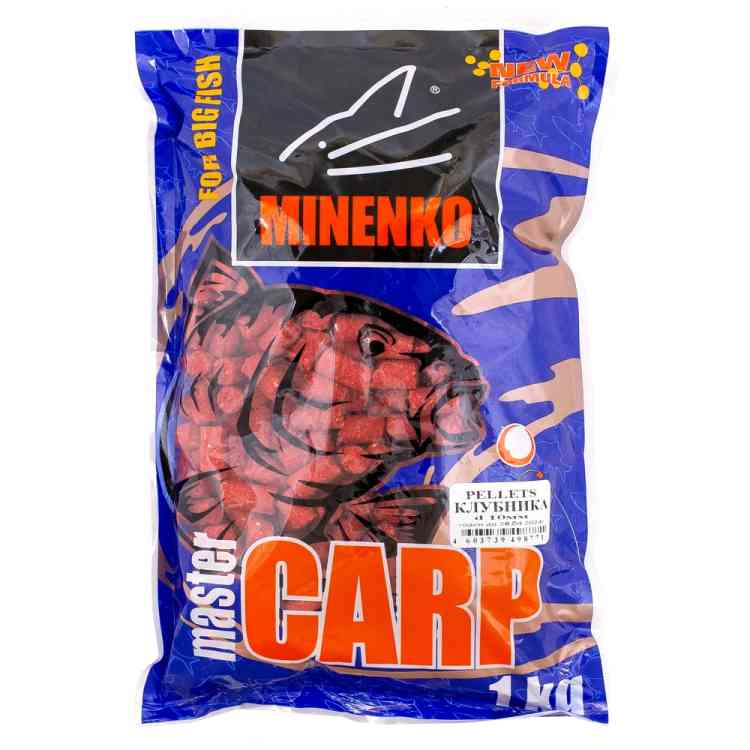 Пеллетс MINENKO Master Carp Клубника 10мм - интернет-магазин «MINENKO»