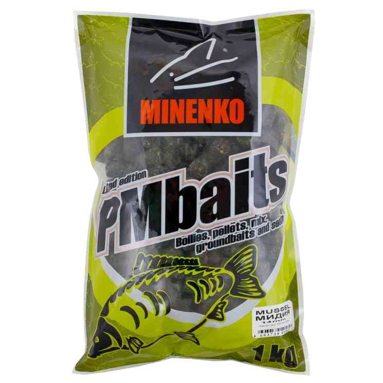 Пеллетс MINENKO Mussel 14мм (1кг) купить в рыболовном интернет-магазине «MINENKO»