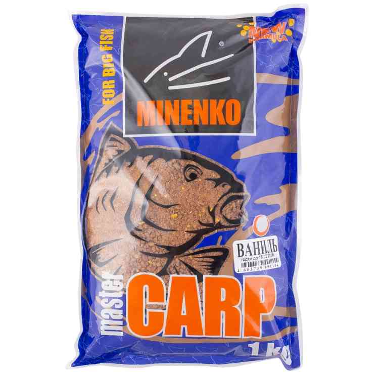 Прикормка MINENKO Master Carp Ваниль купить в рыболовном интернет-магазине «MINENKO»